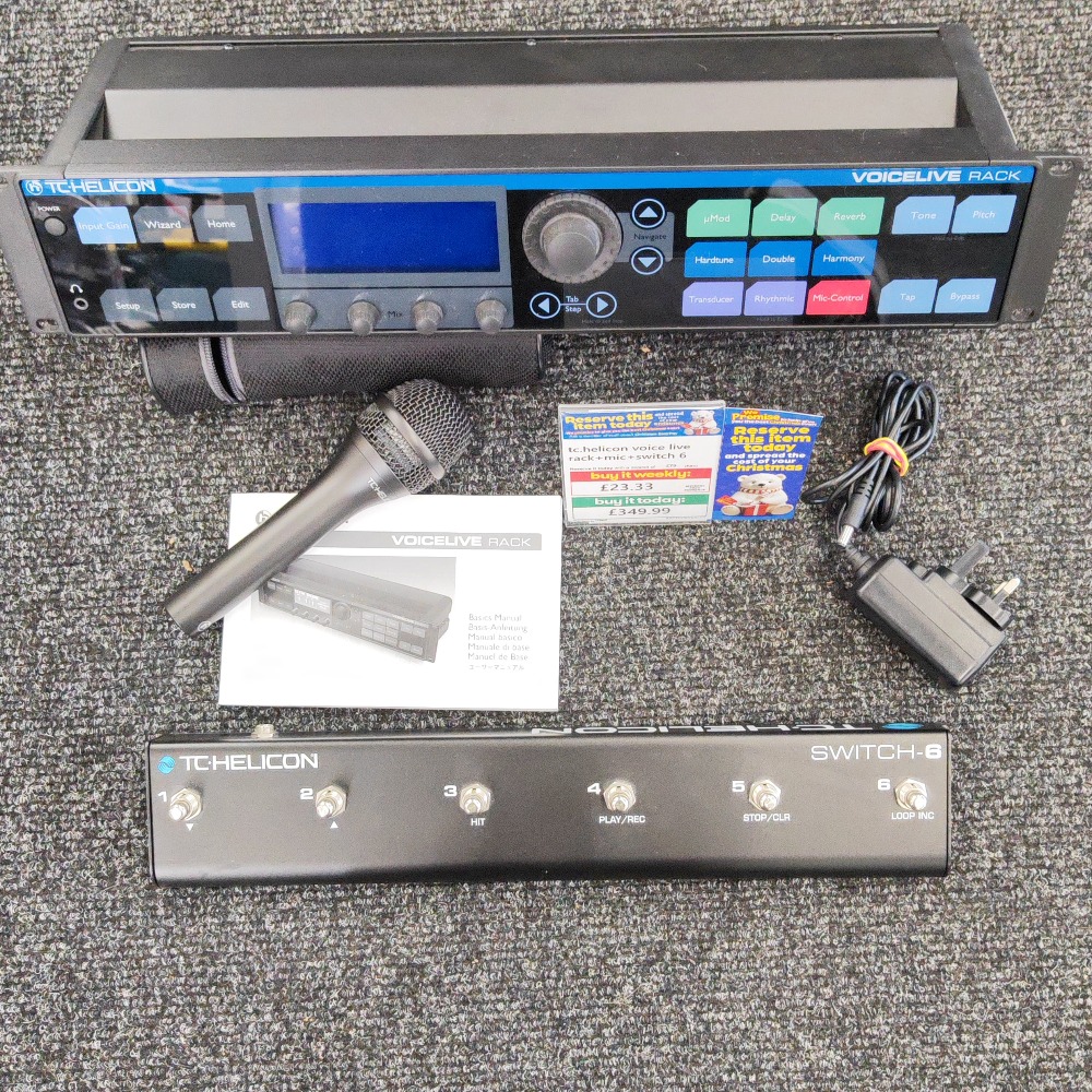 Pre-owned tc.helicon voice live rack+mic+switch 6 - Own4Less